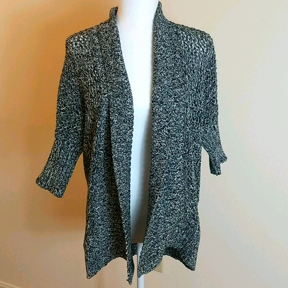 Express | Sweaters | Express 34 Length Sleeve Black Marled Cardigan ...